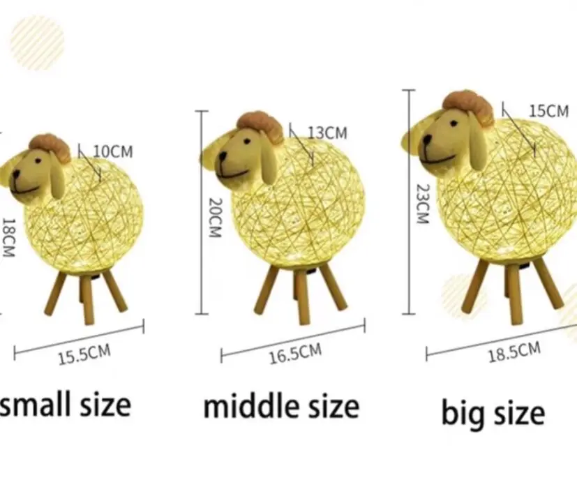 Hot Sale Little Table Lamp Decoration Animales App Control Wood Led ...