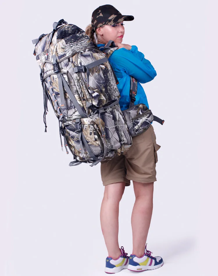 Mountaineering Bag 80l Backpack Outdoor Bionic Camouflage Backpack ...