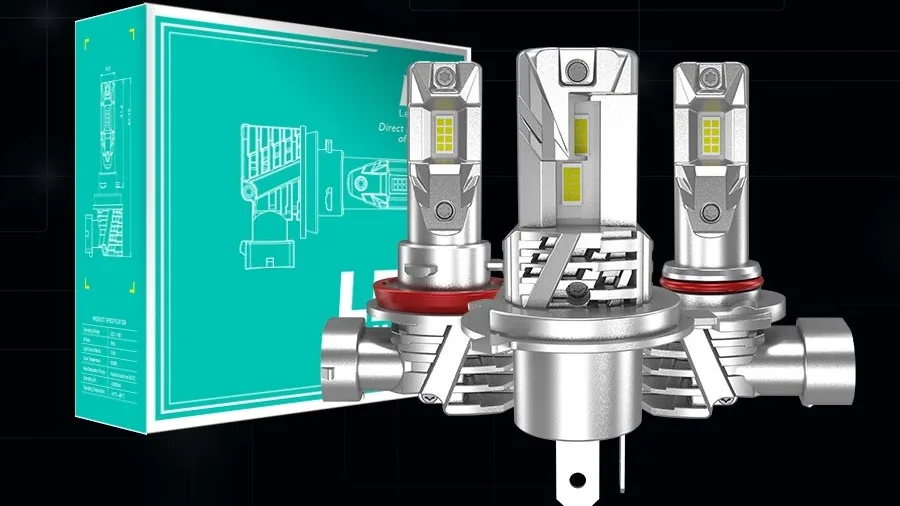 25w 6000lm Fanless M6 Led Headlight Bulb Small 1:1 Direct Fit Design ...