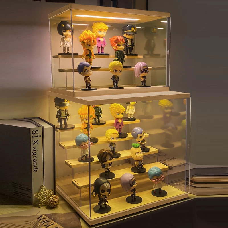 Clear Acrylic Display Case with Light - 5-Tier Showcase