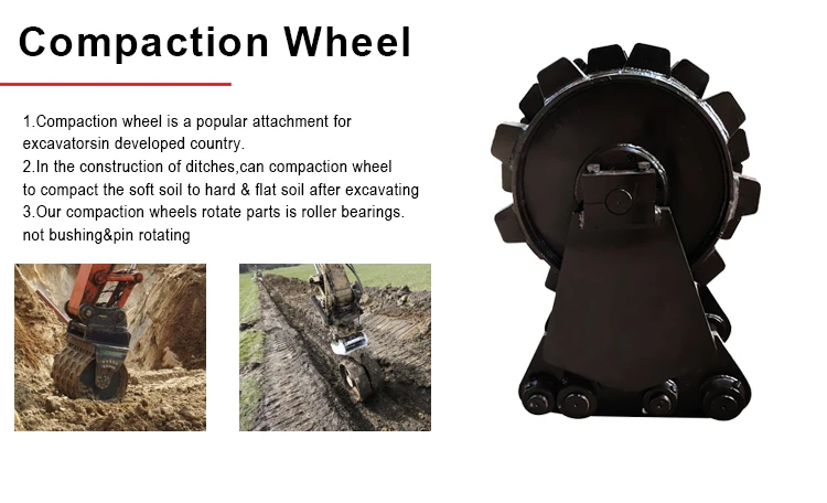 20T Excavator Compaction Wheel Fitted for Zx200 Pc200 Cat200 Sk200 ...