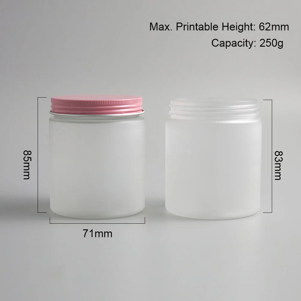 High Quality 250g 250ml Frosted Plastic Jar with Aluminum Lids