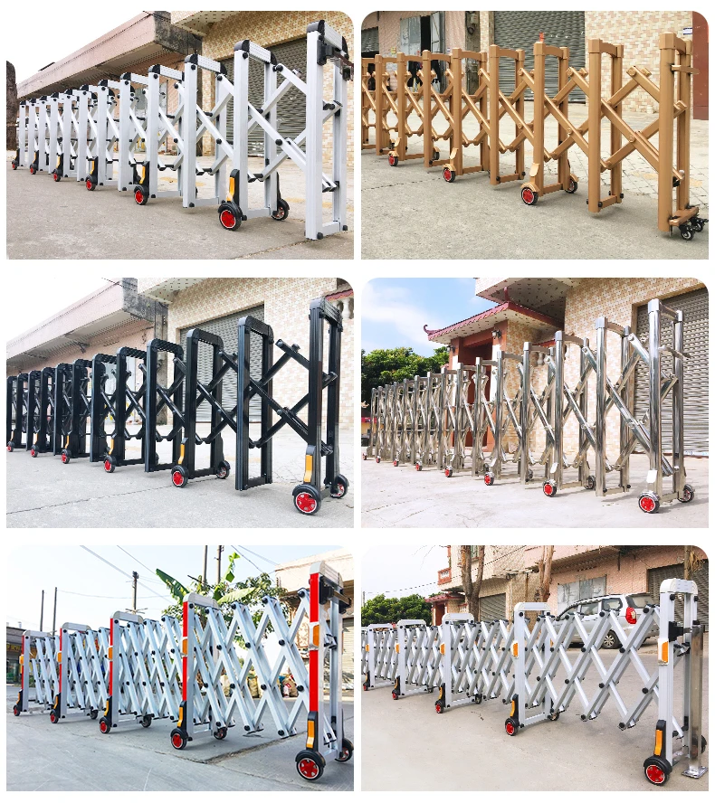 Commercial Safety Barrier Curved Sliding Retractable Fence Gate ...