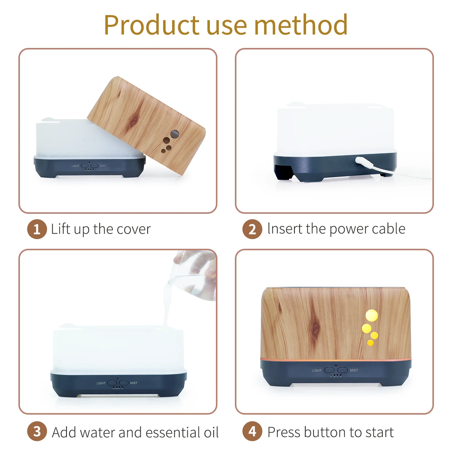 Oem 3d Fire Mini Aroma Diffuser Humidifier Large Capacity Modern ...