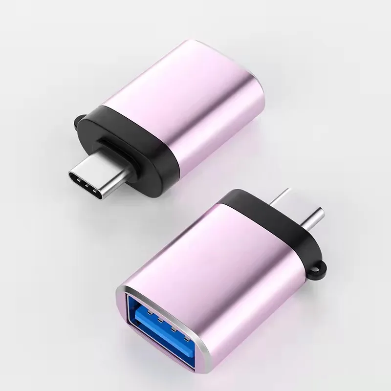 Aluminum Alloy Otg Usb Female 3.0 To Usb 3.1 Type-c Male Charge Data ...
