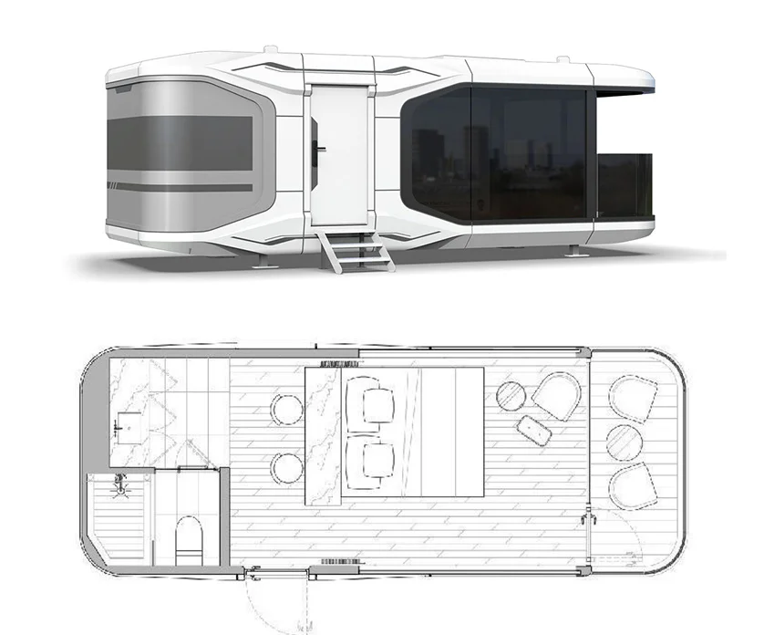 Yinong China Luxury Demountable Building Prefab Cabin 40ft. 2 Bedrooms ...