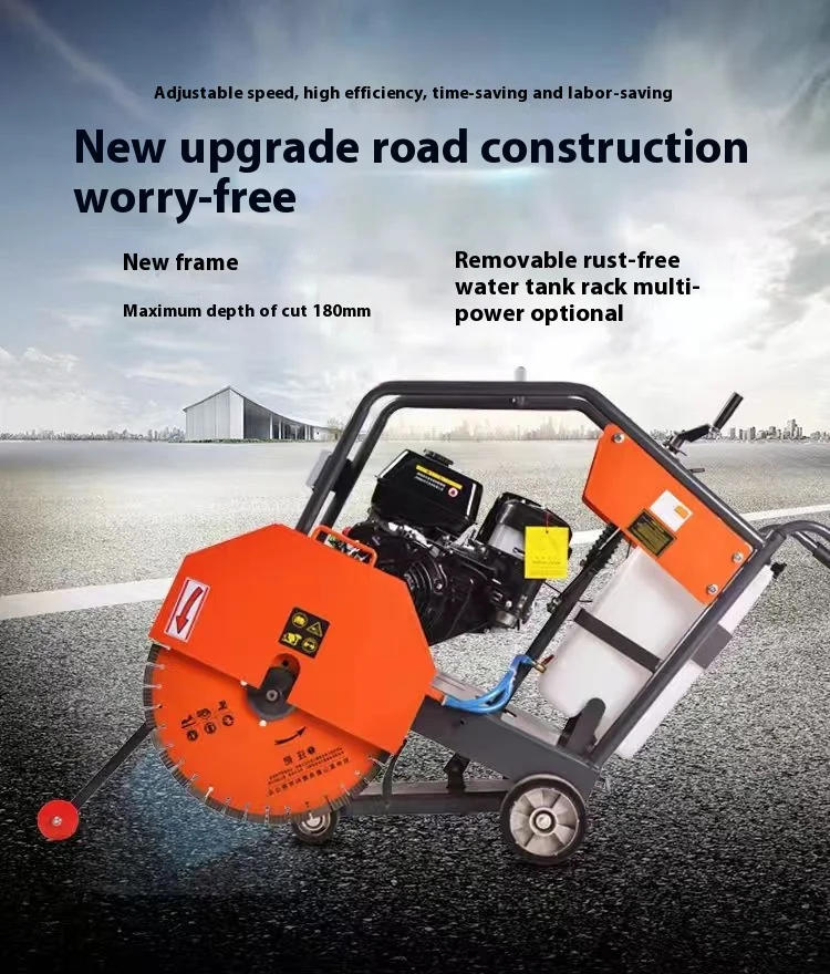 Diesel Concrete Cutter Walking Behind Floor Concrete Cutting Machine ...