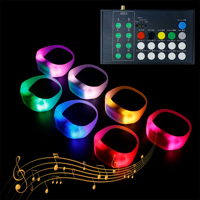 Concert Programmable DMX Control RFID Wristband LED Bracelet for Party