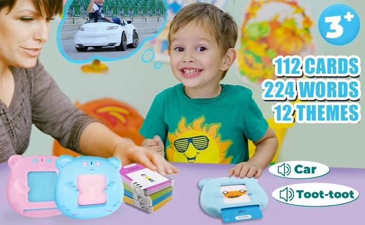 Kids Learning Flashcard Speech Therapy Machine Toy Rechargeable Reader ...
