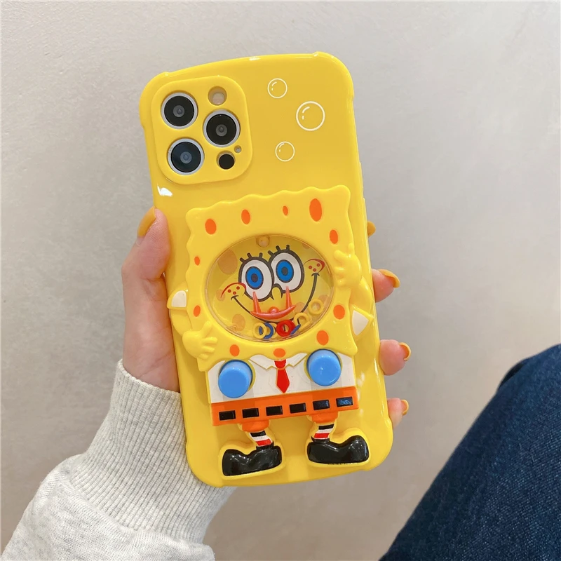 Cute 3d Dimensional Spongebob Game Console Phone Case For Iphone 12 Pro ...