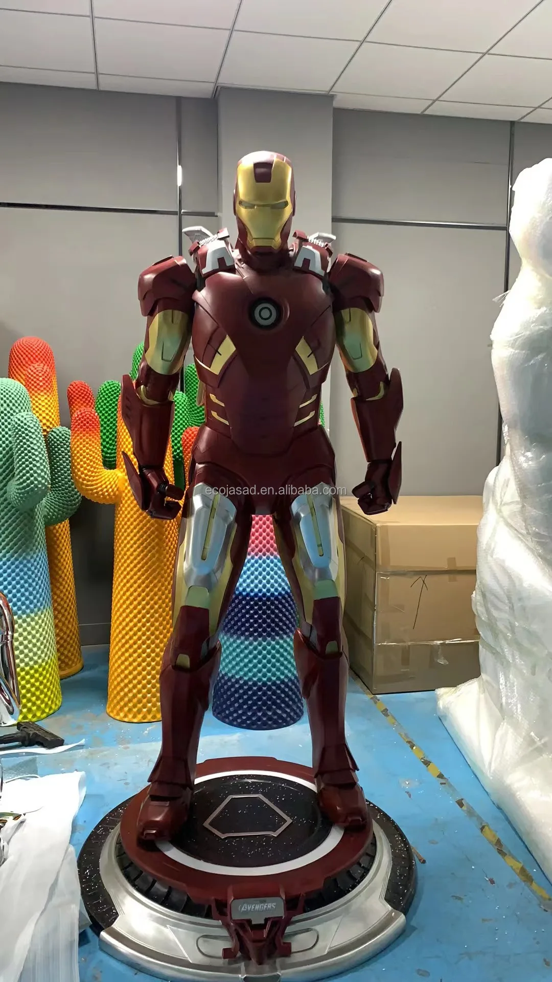 Outdoor Indoor Decoration Life Size Resin Marvel Hero Sculpture ...