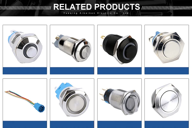 ABILKEEN 4 Pin Terminals Push Button Switch IP65 2A Waterproof Flat ...