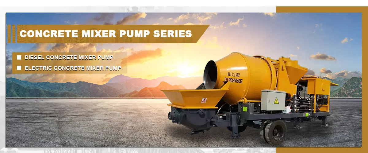 Portable Mobile Diesel Electric Mini Concrete Pumping Mixer Cement ...