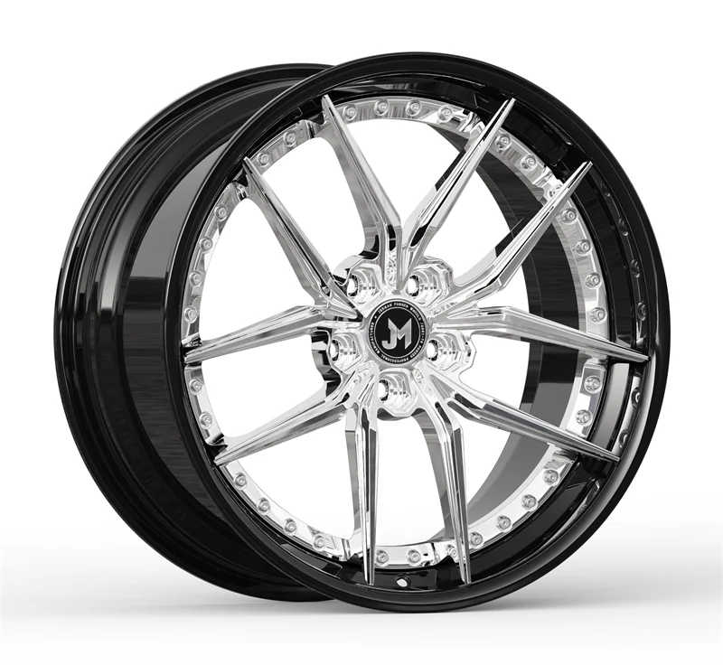 H R E 20 Inch 5x114.3 Gloss Black Machined Spoke 2 Piece Car Forged ...