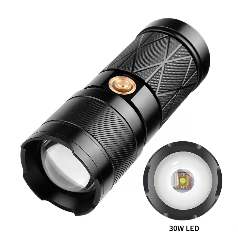 Outdoor Lighting Tools Rechargeable Torch Light Long Distance 30w Led ...