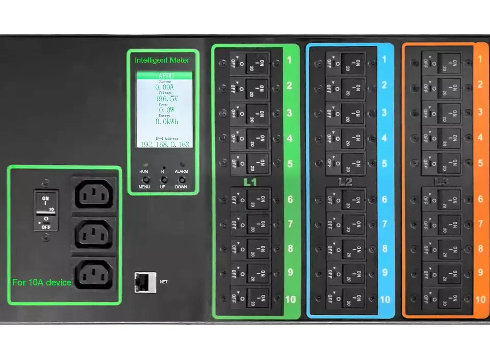 200a/415v 3 Phase 30ports C19 Switched Power Distribution Unit Immersion Cooling Super Data Room ...