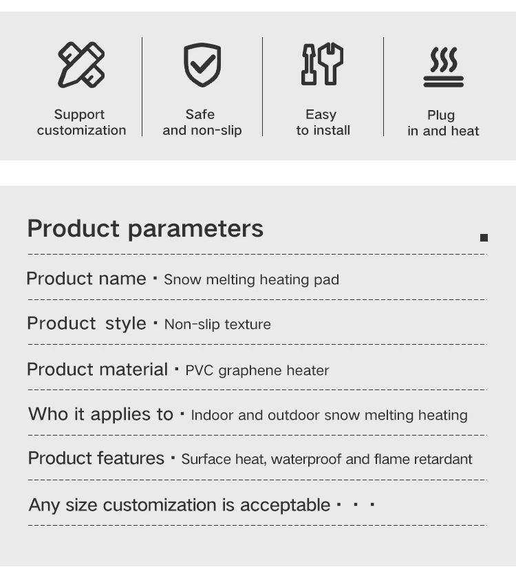Rubber Products Driveway Snow Melt Pad Thick And Durable Low Power ...