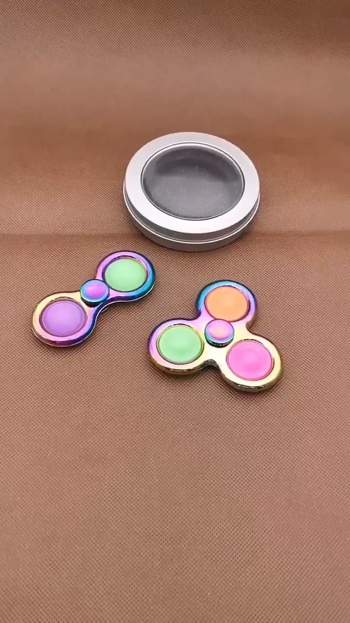 Kids Stress Relief Metal Bubble Popper Fidget Spinner Toy - Buy Finger ...