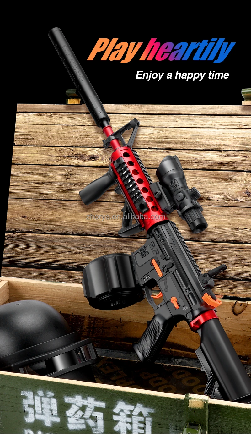 Zhorya M4a1 M416 Electric Gel-gun Gel Baster Plaster Buster Toy Guns Water Ball Blaster Gun ...