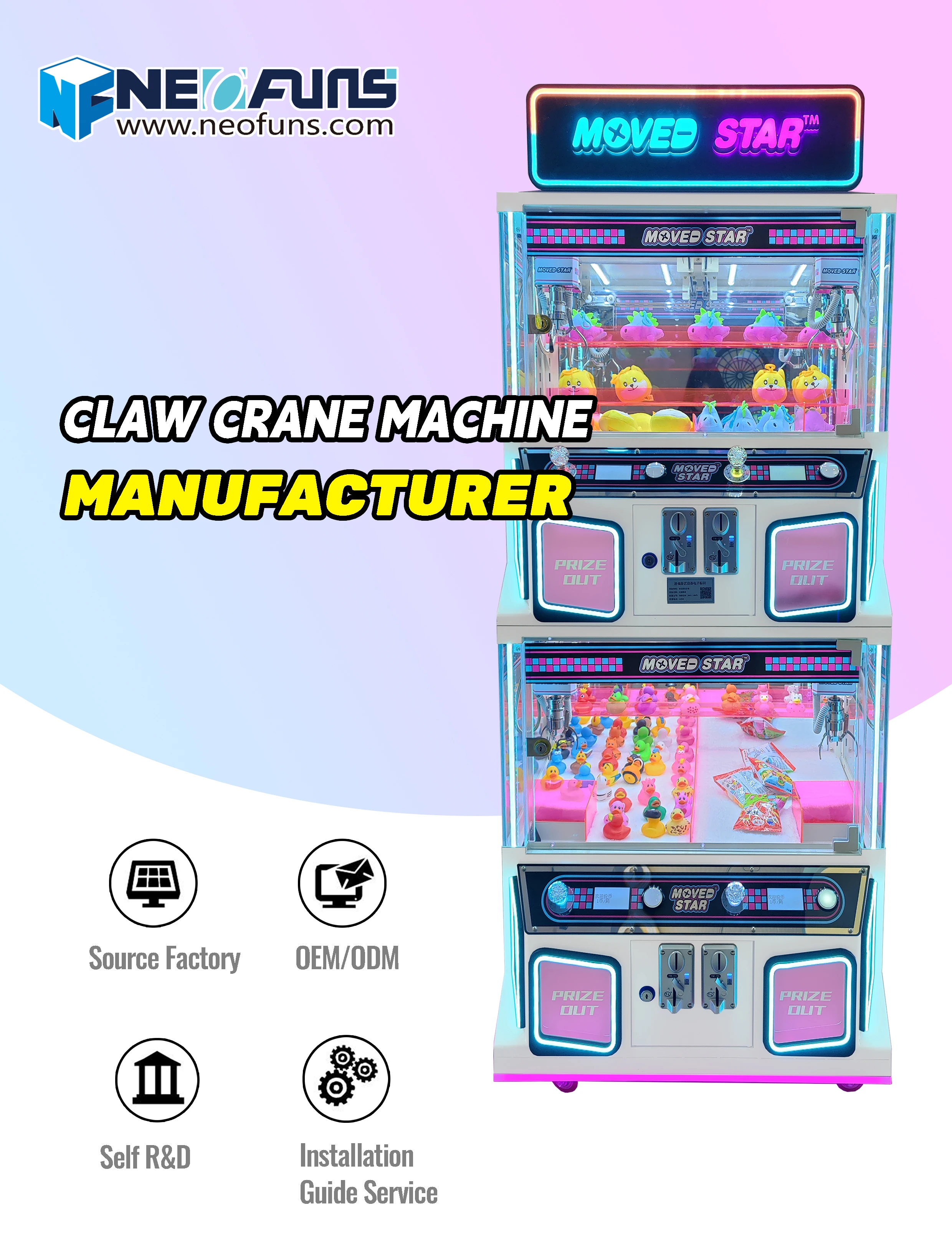 Doll Crane Machine Fantasy Toys Prize Arcade Game Machines 4 Players ...