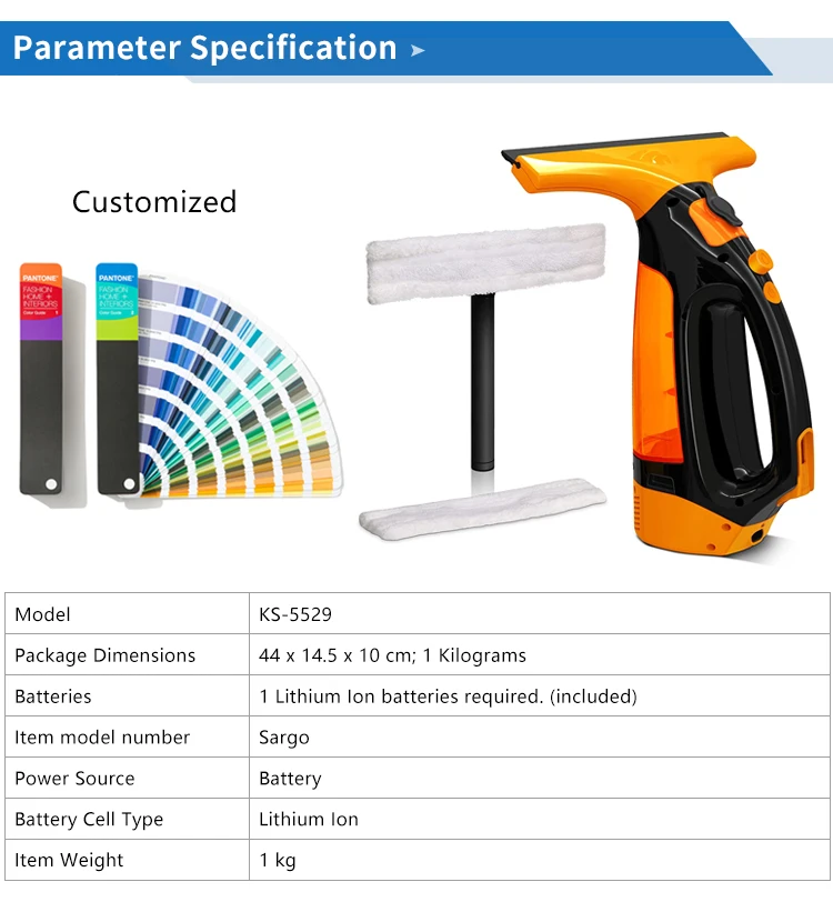 2023 Cordless Electric Hand-Held Window Vacuum Cleaner