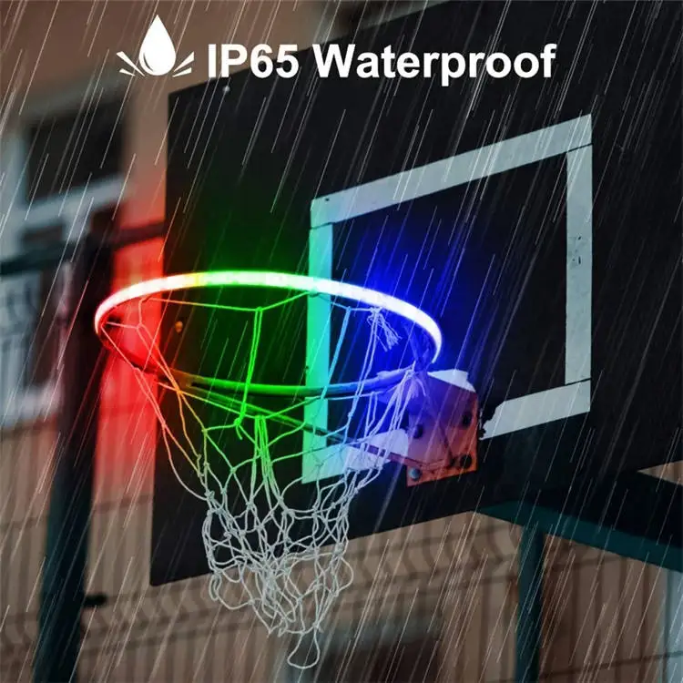 Solar Powered Motion Sensor Basketball Hoop Light with RGB LEDs - 8 ...
