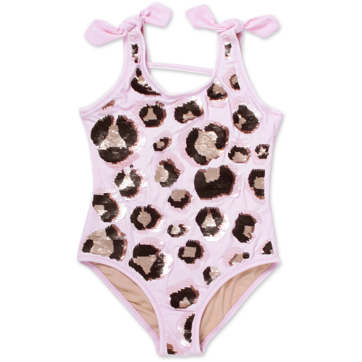 High Quality Sequin Swimsuit Clothing Sling Leopard Print Summer Girls ...
