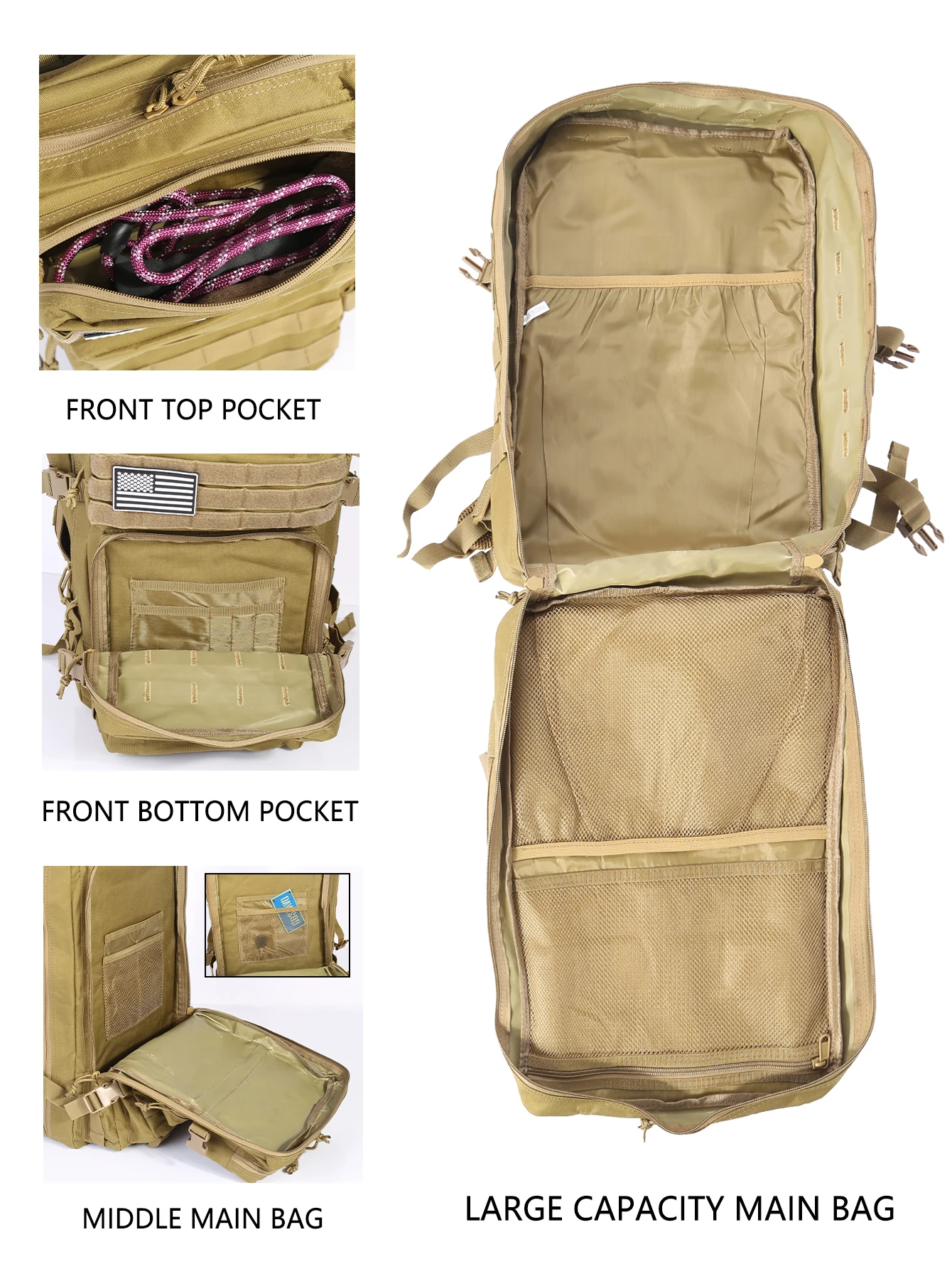 Custom Gym Hiking Back Pack Backpacks Wholesale Rucksack Hunting ...