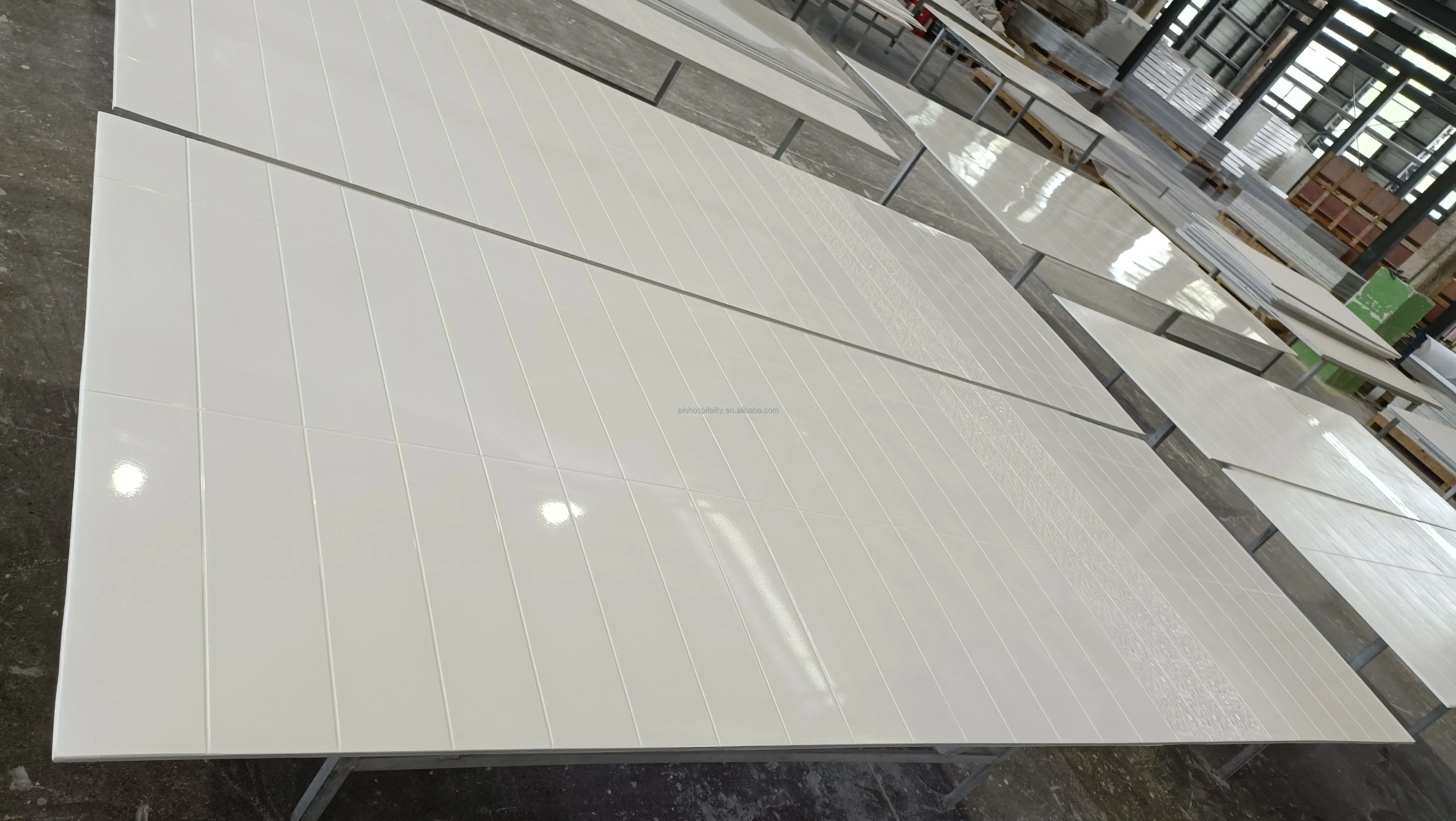 4''x15'' Confetti Pattern Solid White Cultured Marble Tub Surround ...