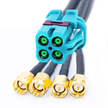 Car Automotive Wiring Harness Mini Fakra 4pin To 1 Sma Male With Rg174 ...