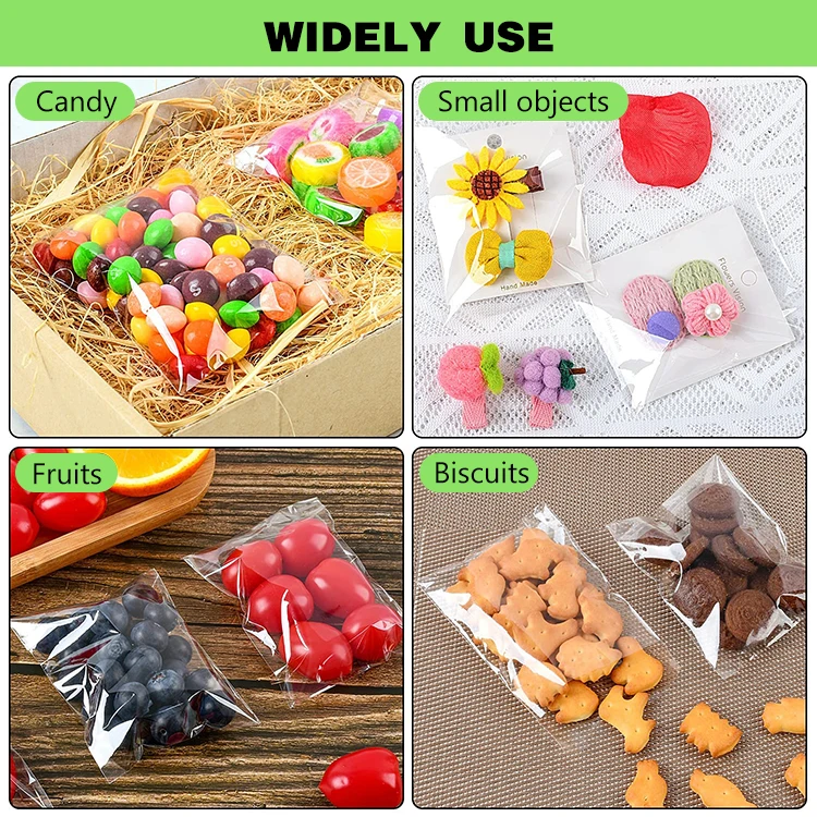 Custom Printed Logo Cellophane Polybag Packaging Clear Plastic Opp Poly ...