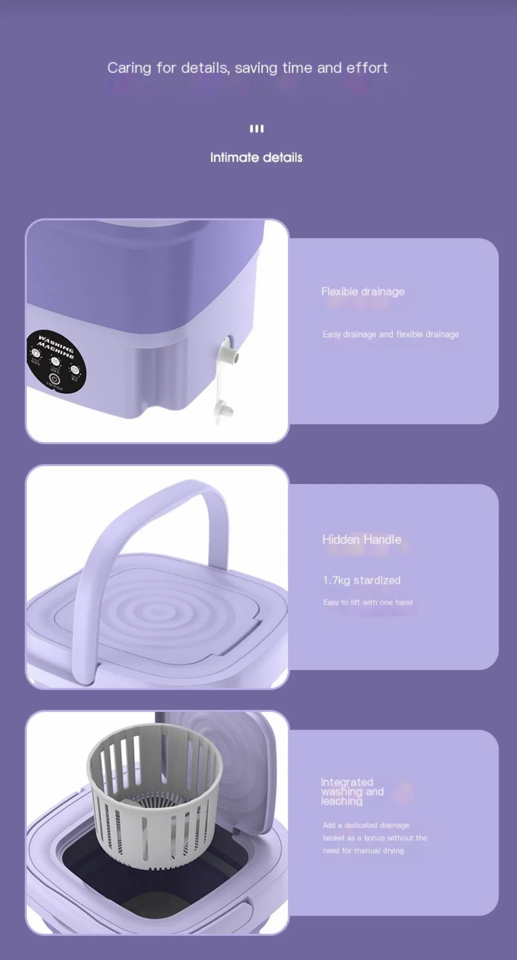 11l 8l 6l Laundry Washer Fold Up Mini Washing Machine For Underwear ...