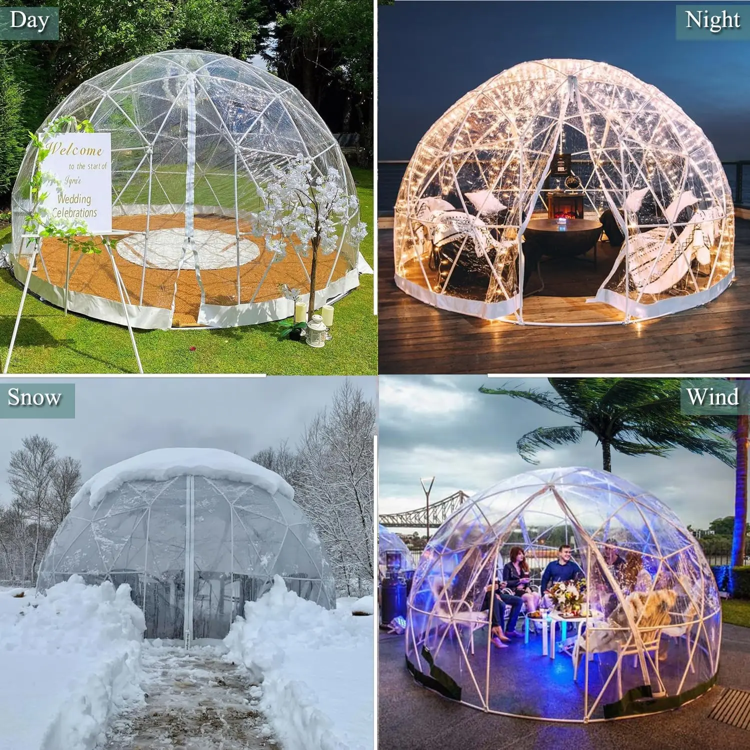 Luxury Camping Dome Geodesic Igloo Tent Outdoor Transparent Inflatable ...