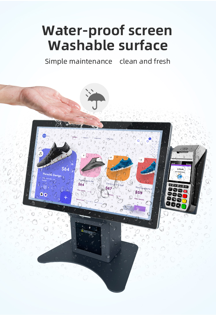 Digital Menu Desktop Single Screen Self Payment Card Code Scanner Bill ...