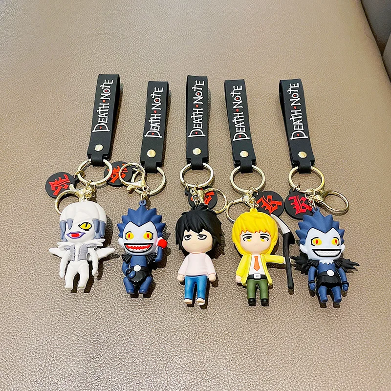 Wholesale Custom Anime Keychain - Cute Death Note Rubber Keyring, OEM