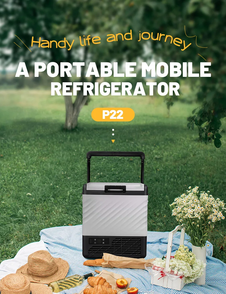 Alpicool P22 refrigerador portátil 25L con batería y panel solar