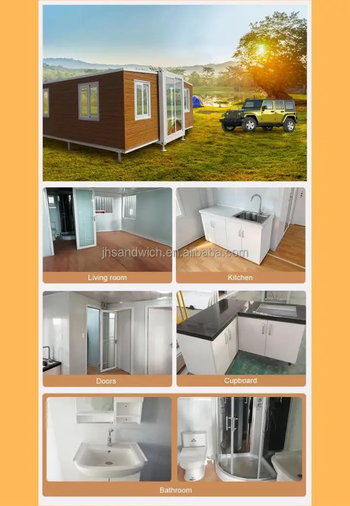 40ft Folding Expandable Granny Flat Prefabricated Container House Good ...
