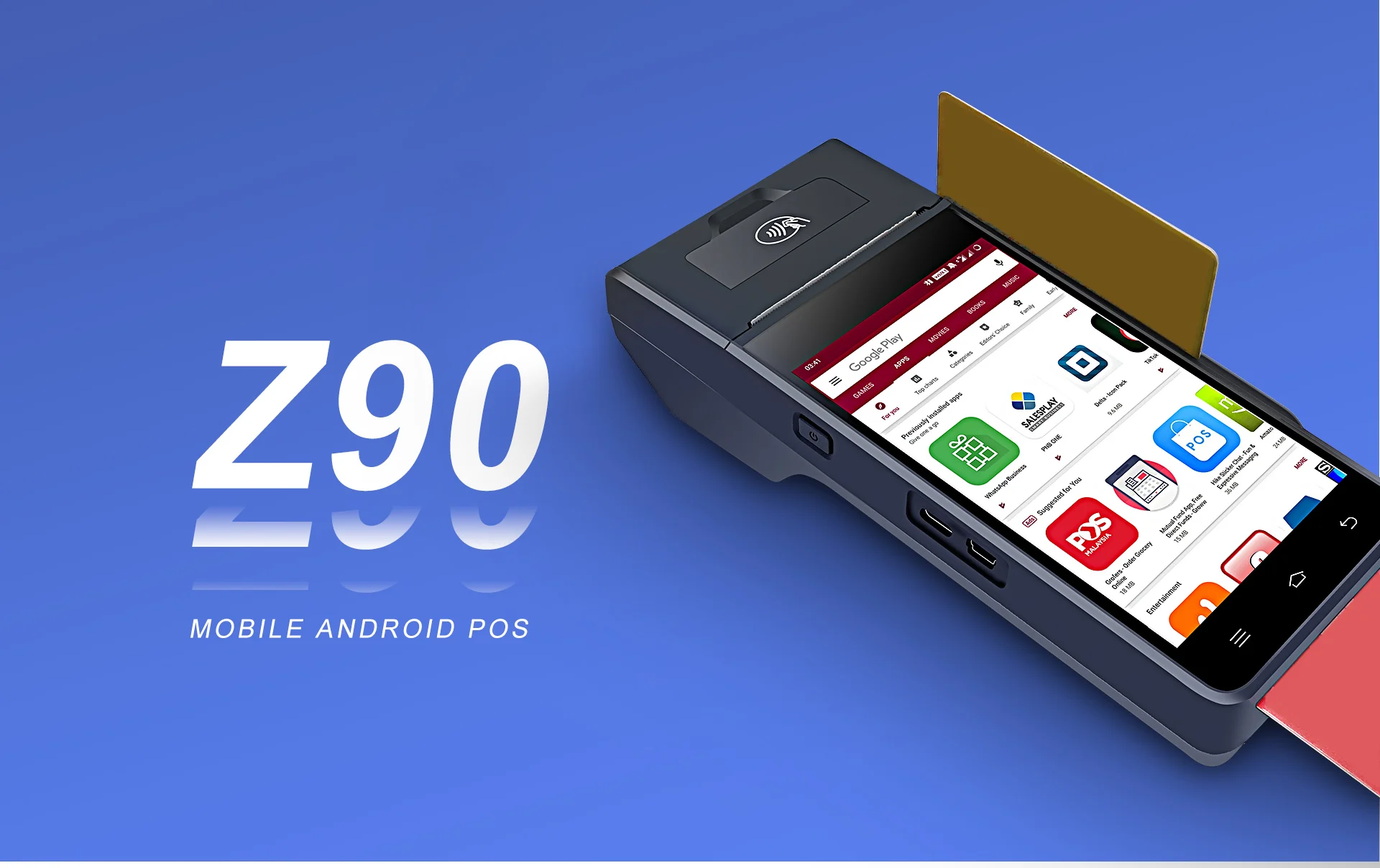 Mobile Pos EDC Machine Z90 Handheld All in One Android Banking POS With ...