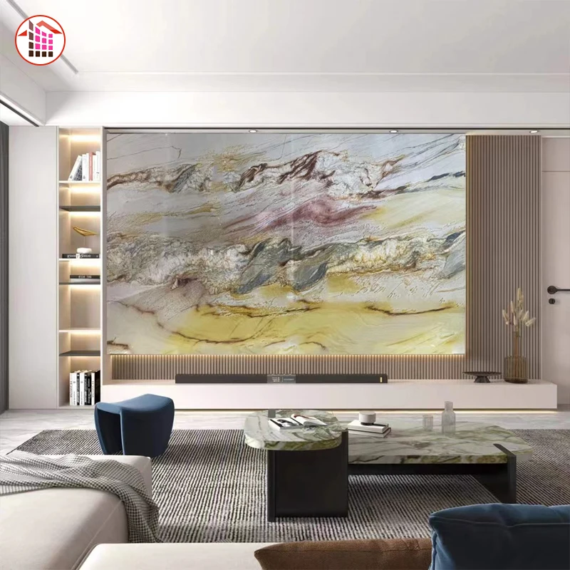 Luxury Stone Gold Quartzite Onyx Marble Slabs Polished Backlit Stones ...