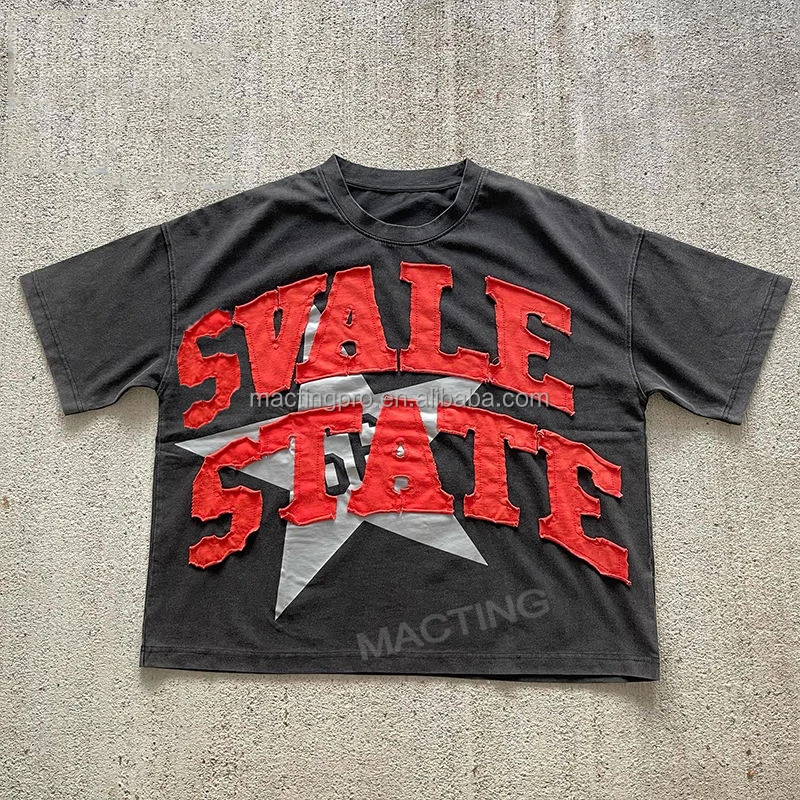 Custom Graphic Tees - Vintage Distressed Patch Embroidery