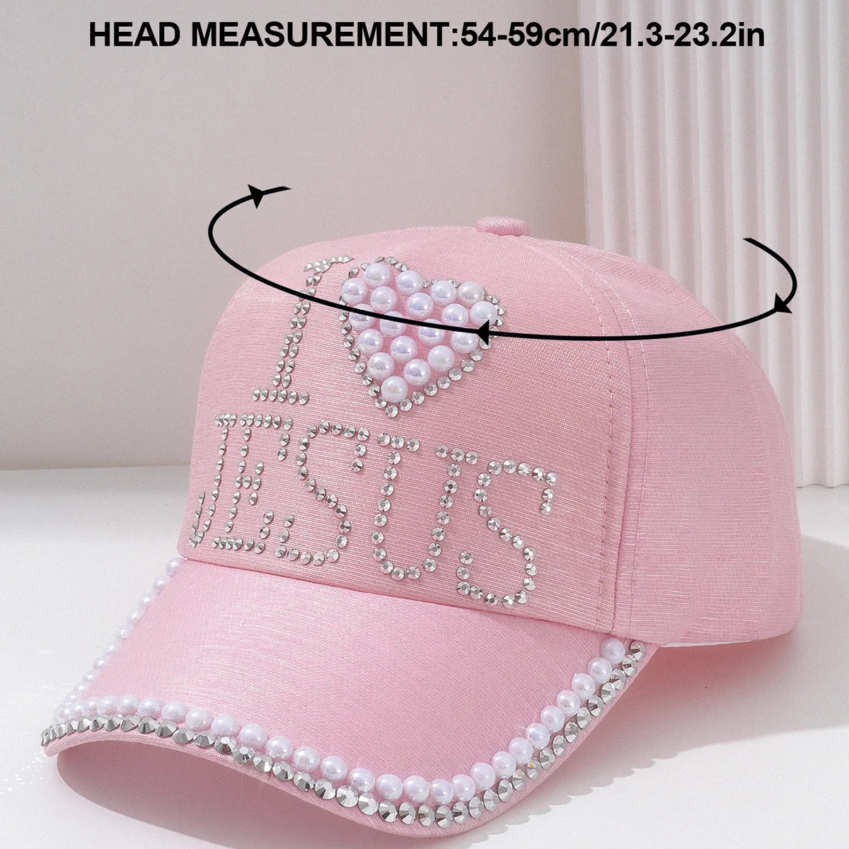 Women's Baseball Caps with Jesus Stones Bling Rhinestones