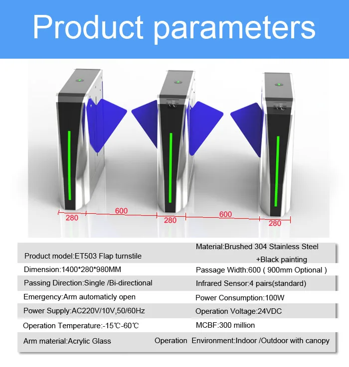 QR Code Access Control System Pedestrian Turnstile Barrier Gate 304 ...