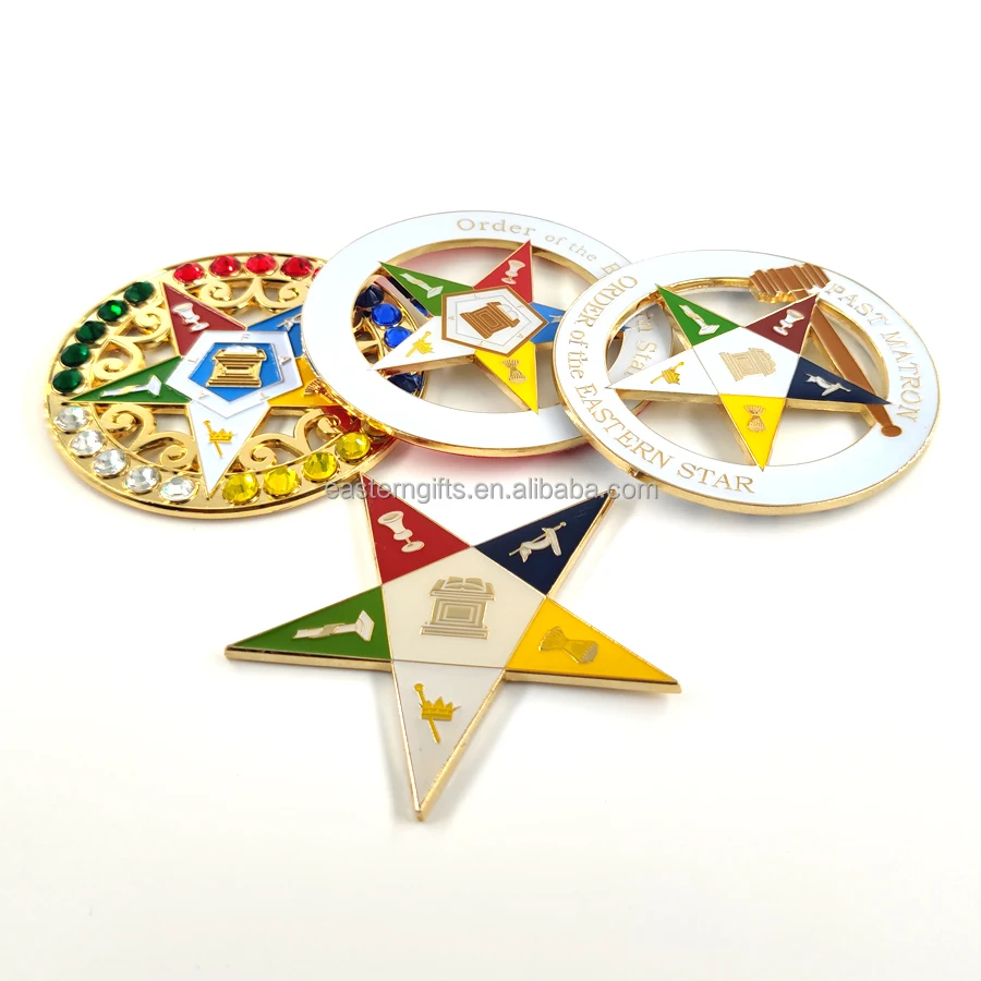 New Arrival O.E.S logo Golden Order of the Eastern Star 3" Masonic OES ...