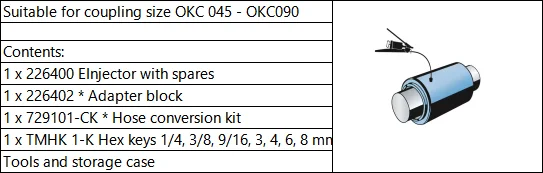 OK Coupling Mounting and Dismounting Kits TMHK 35 for Industrial Use