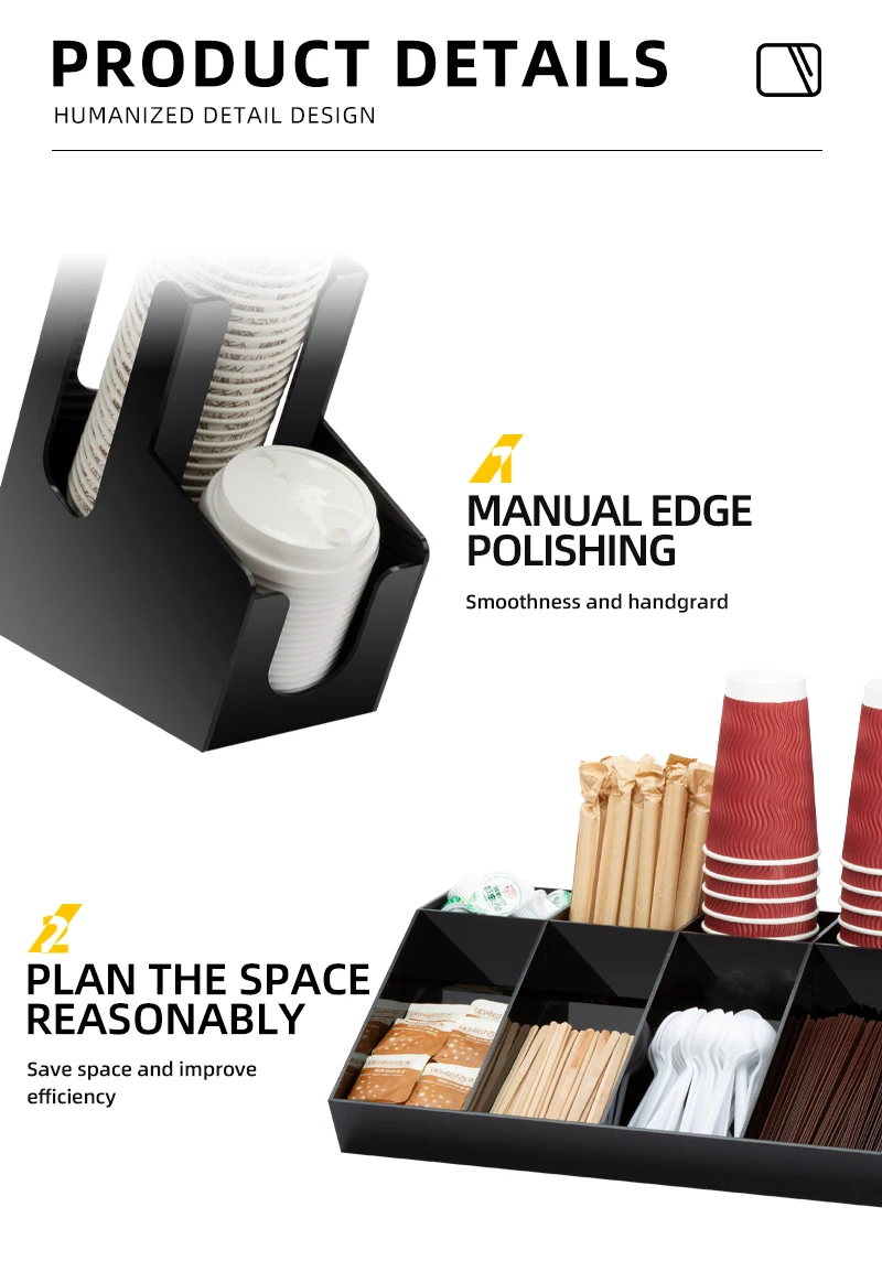 Acrylic Coffee Cup Storage Dispenser - Organize with Ease