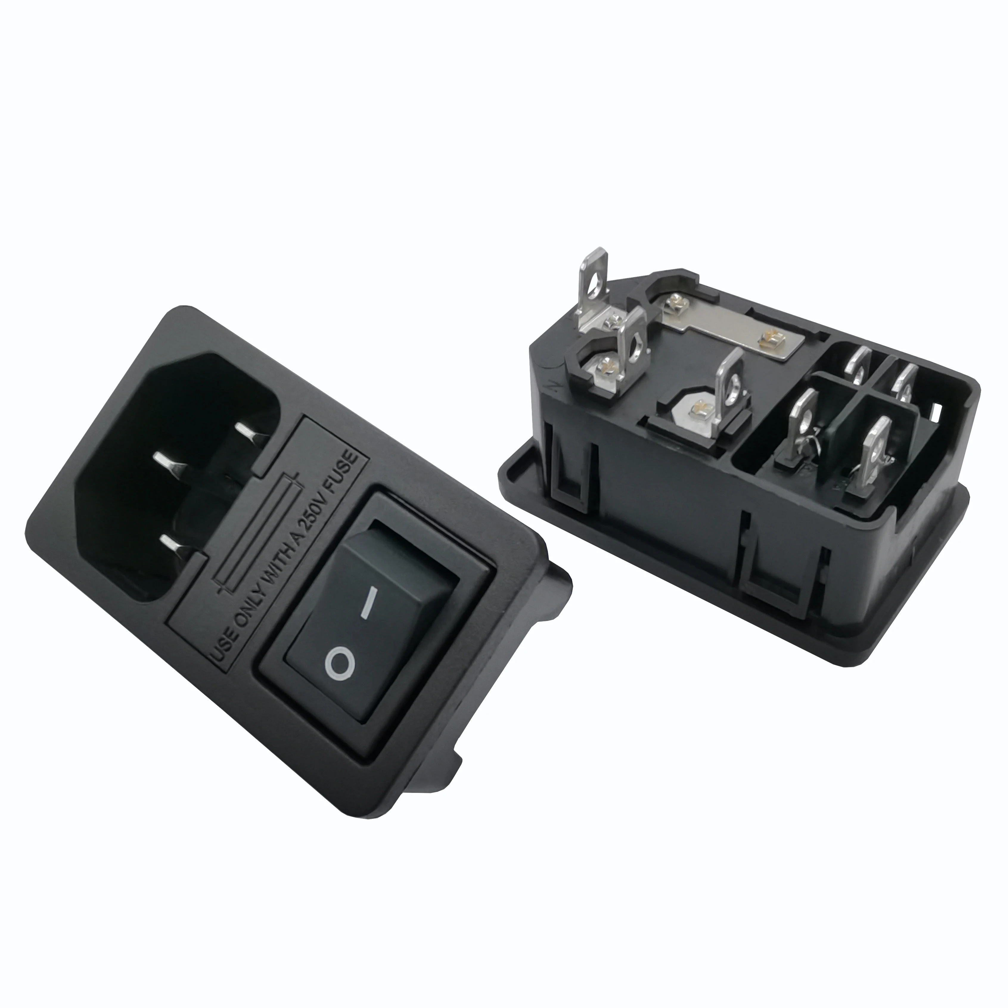 S10a 250v 3 Pin Iec60320 C14 Ac With On-off Rocker Switch With Ac Power ...