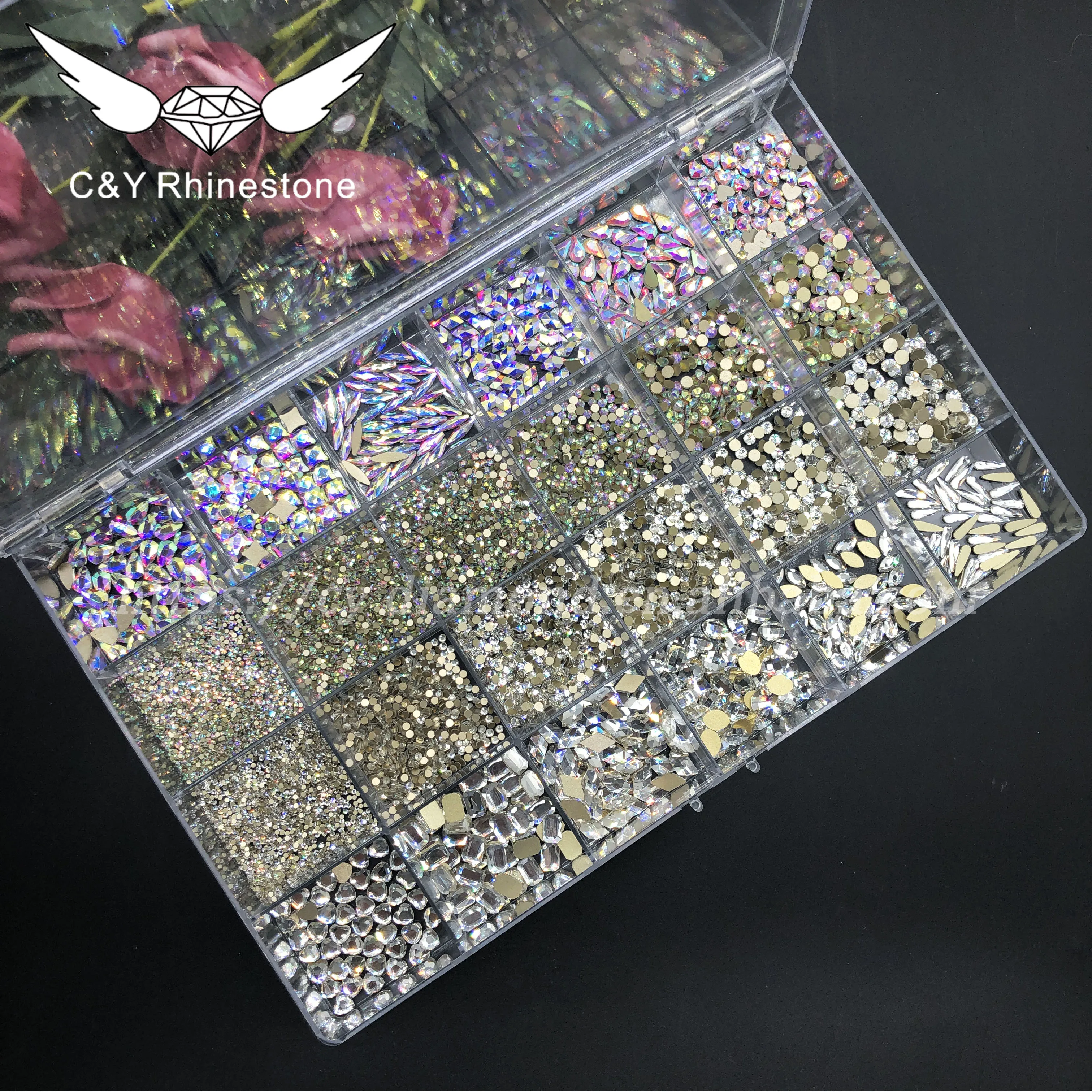 Crystal Rhinestone Set for Nails Art Flat Back Non Hotfix Decoration ...
