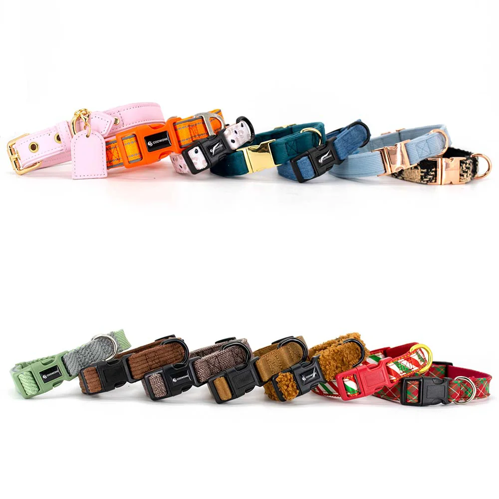 Custom Pu Dog Collar High Quality Soft Adjustable Vegan Leather Dog ...
