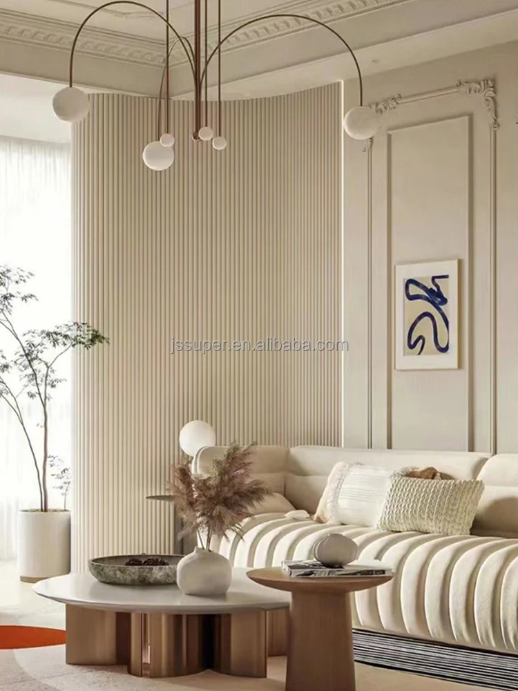 Solid Wood Rotating Grille Wall Panel - Cylindrical Molding