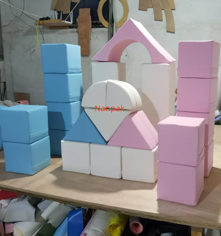 15*15cm Kids Soft Play Cube Toddler Block Play Set Gentle Foam Blocks ...